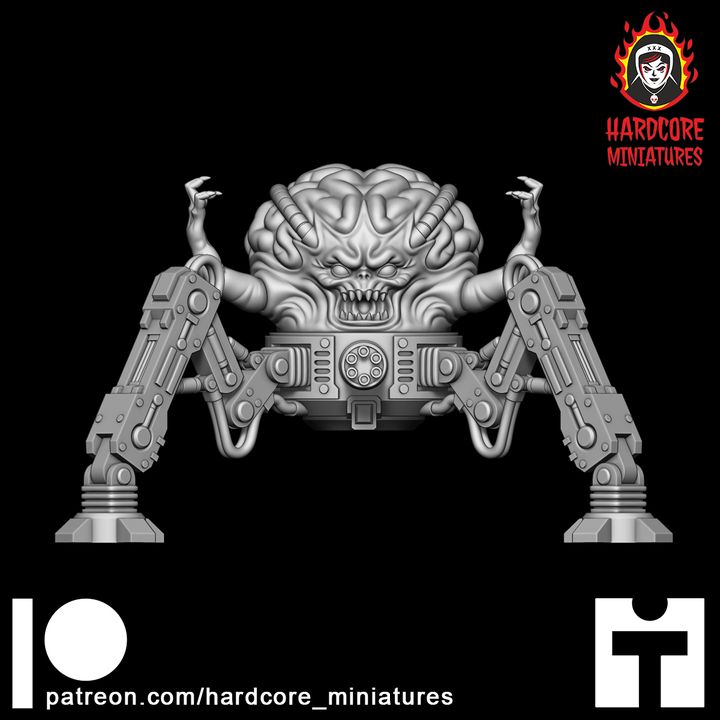 3D Printable Master Brain Standing by Hardcore Miniatures